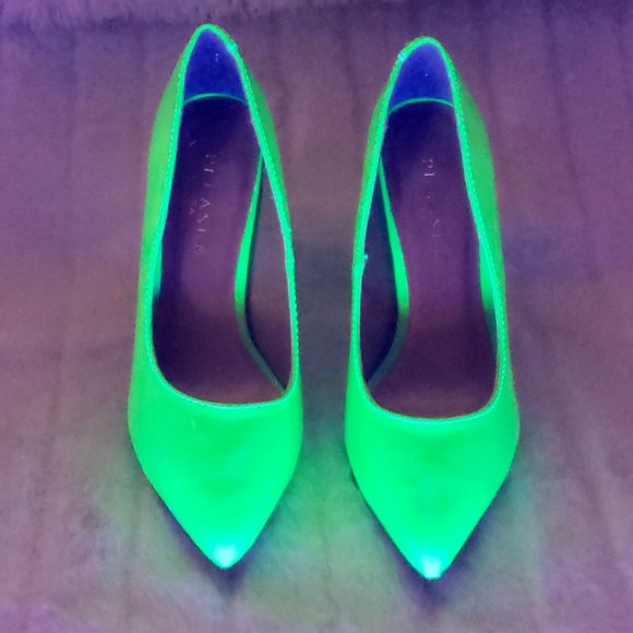 Pleaser | Shoes | Neon Lime Green Uv High Heel Pumps | Poshmark